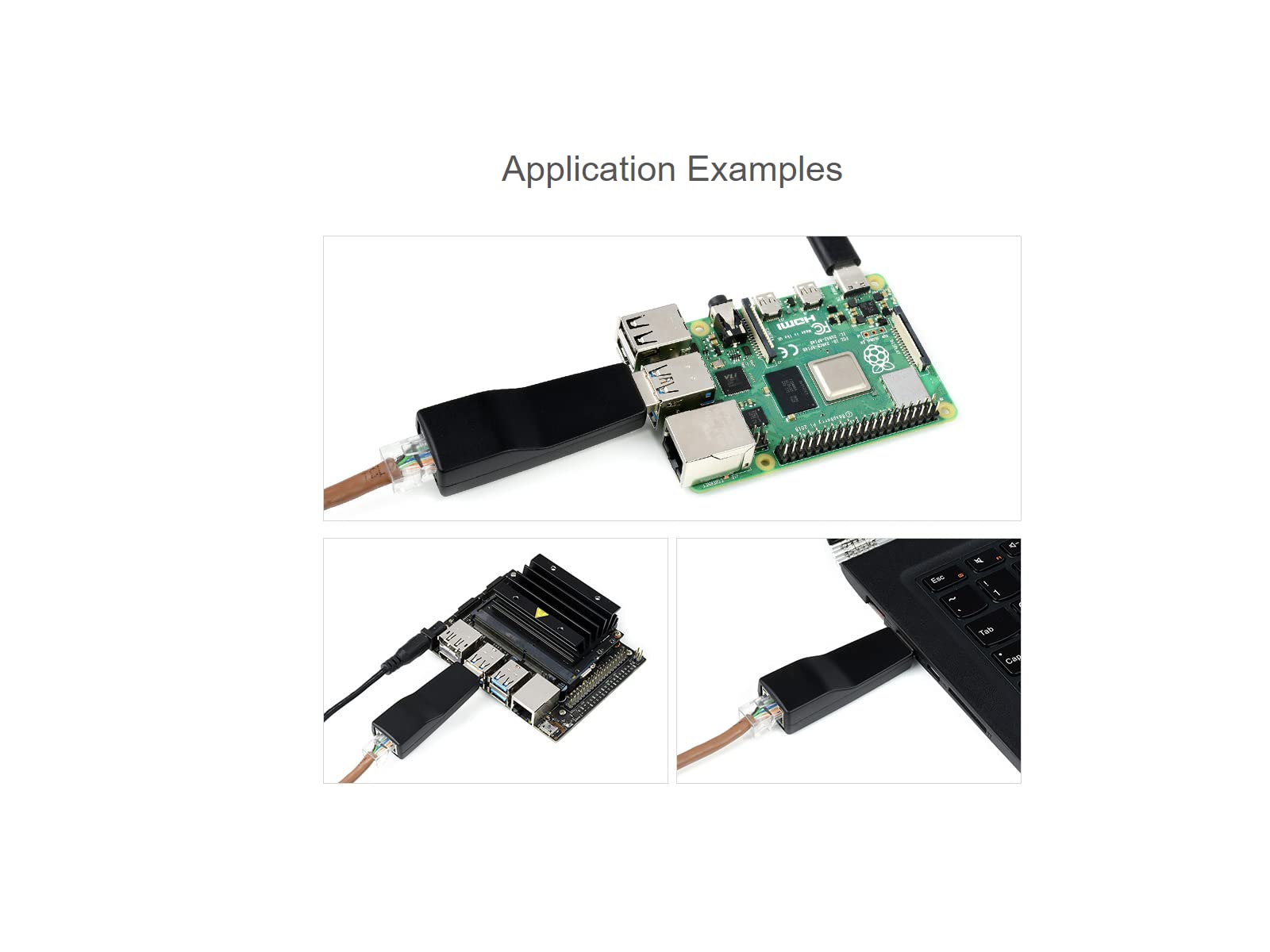 waveshare USB 3.2 Gen1 to Gigabit Ethernet Converter,USB 3.2 to Ethernet Internet Adapter 10/100/1000Mbps Network Compatible with Raspberry Pi CM4,Jetson Nano,PC,Win7/8/8.1/10, Mac, Linux,Android