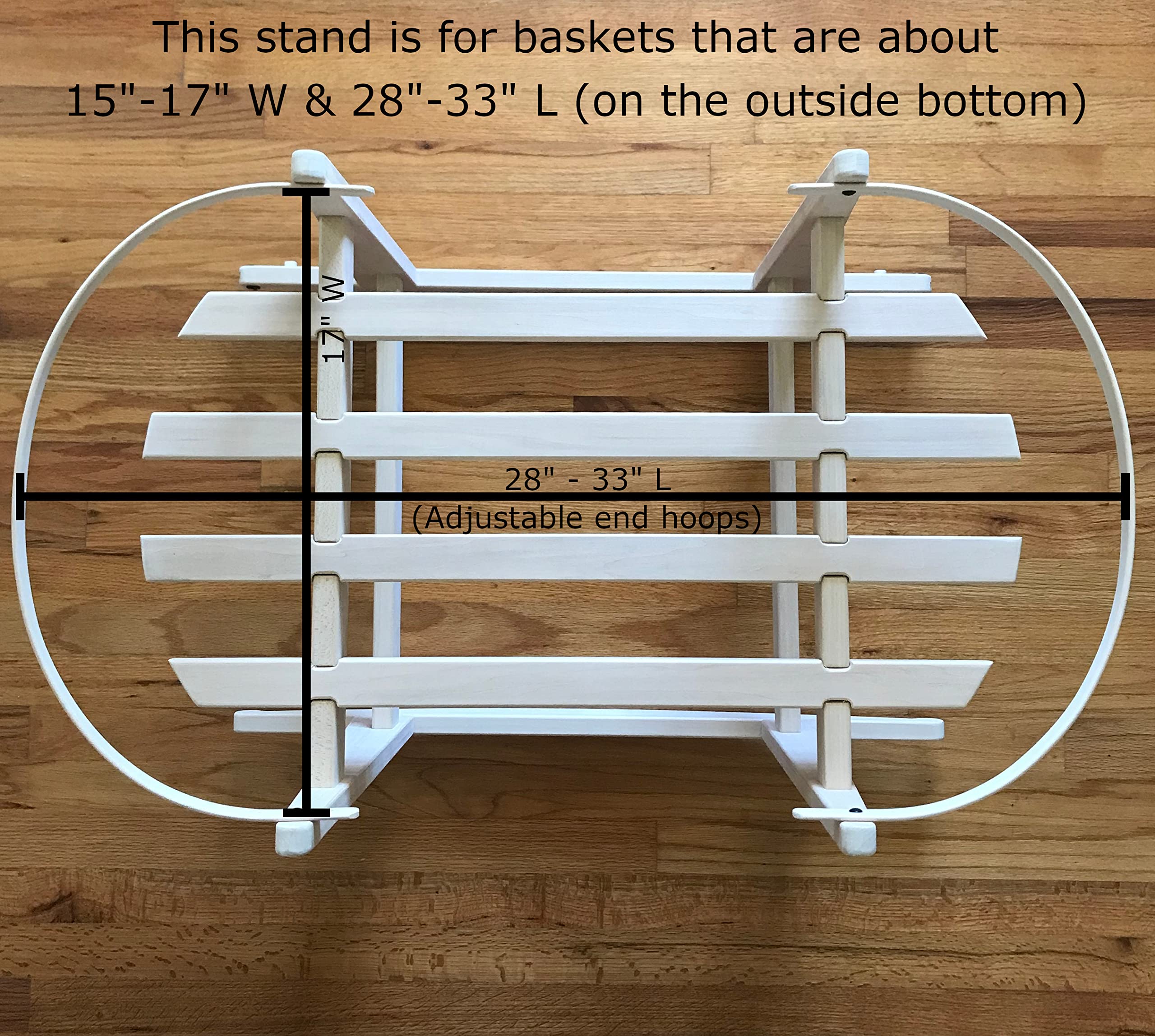 2 in 1 Natural Rocking Stand for Plum + Sparrow Baskets - with Brakes (Read All Product Details)