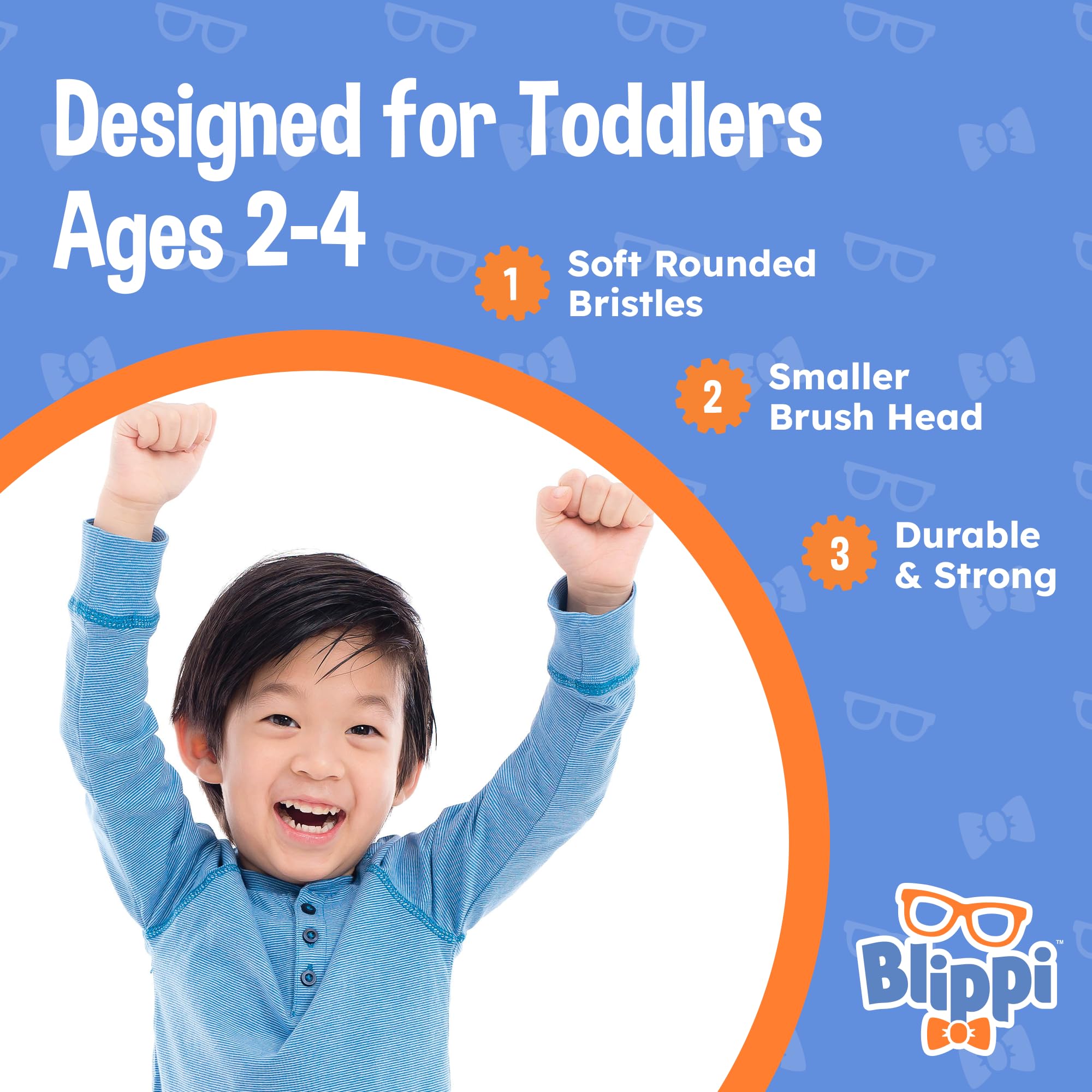 Brush Buddies Blippi Kids Toothbrushes, Manual Toothbrushes for Kids, Toothbrush for Toddlers 2-4 Years, Blippi Childrens Toothbrush, Soft Toothbrushes, 3 Count