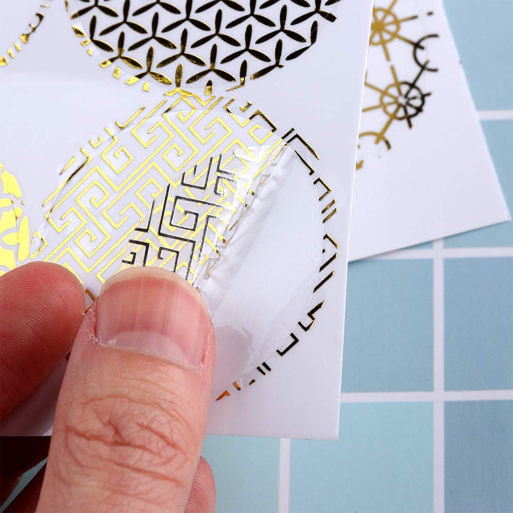30 Sheets Decorative Gold Circle Envelope Seals Stickers Self-Adhesive Universal Sealing Stickers Gift Boxes Stickers Label Stickers
