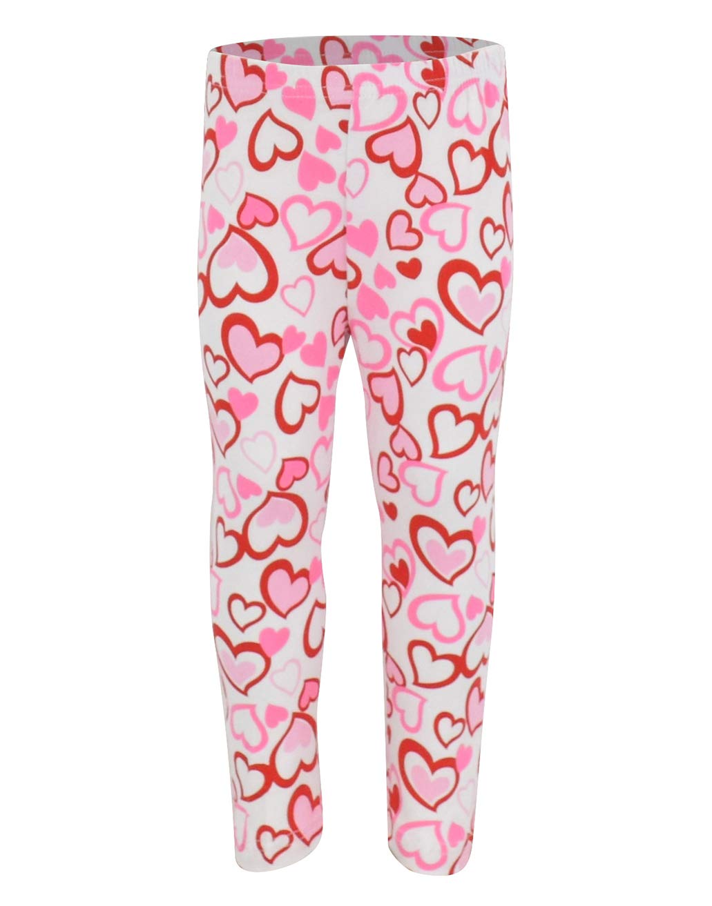 Unique Baby Girls Valentines Day Red & Pink Hearts Toddler Legging Set Outfit (10 Years, Red)