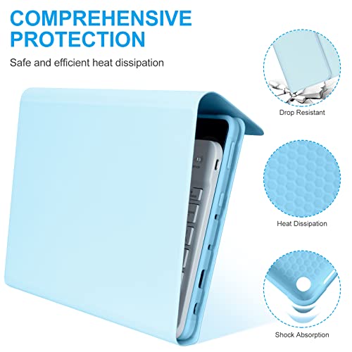 Keyboard Case for All-New Kindle Fire HD 10 and Fire HD 10 Plus Tablet (Only Compatible with 11th Generation 2021 Release)Slim Lightweight Protective Cover with Detachable Bluetooth Keyboard(Blue)