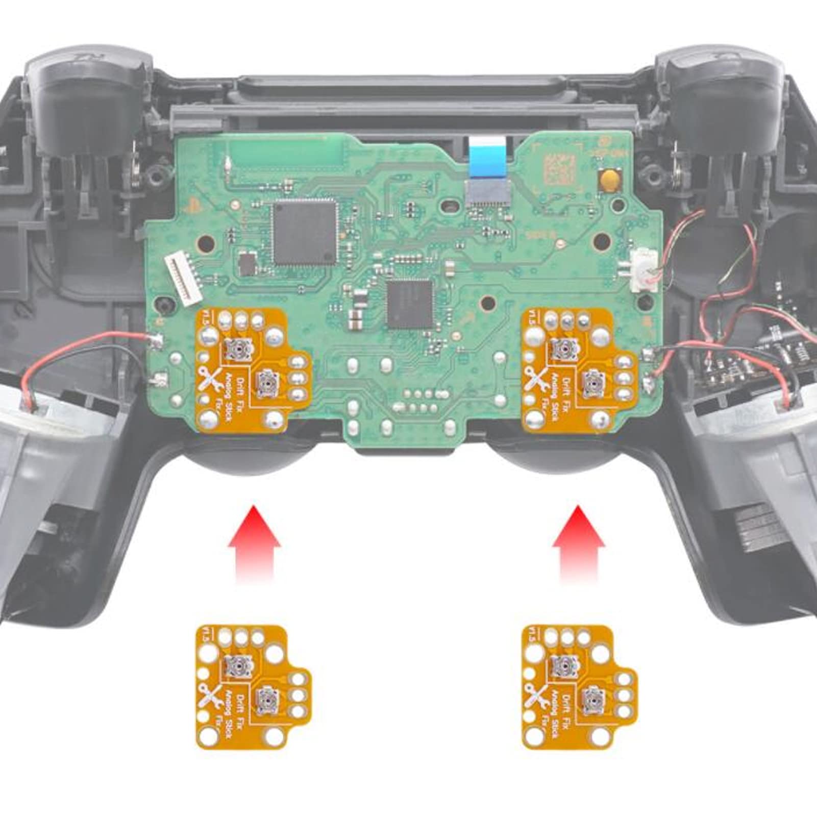 10Pcs Universal Gamepad Joystick Drift Repair Board 3D Thumb Stick Drift Fix Mod for PS4 for PS5 for Xbox for Xbox S X Controllers Gold
