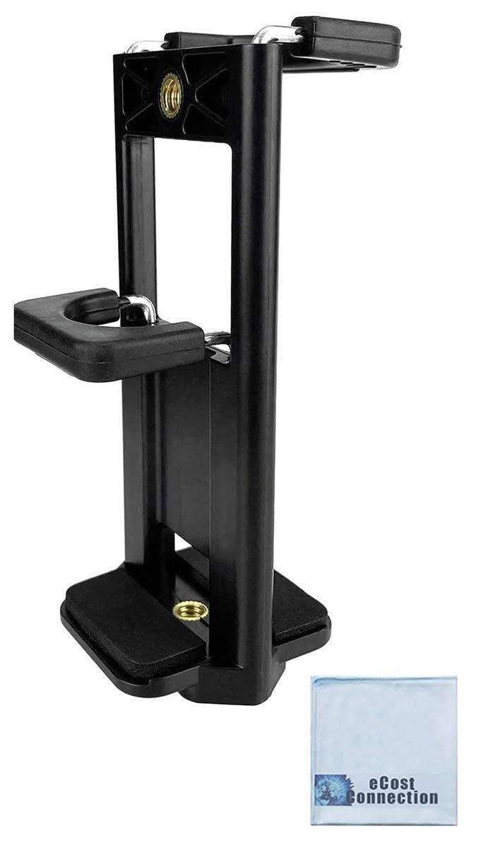 2 in 1 Universal Tablet Tripod Mount and Universal Smartphone Mount Holder for All Smartphones and Tablets with eCostconnection Microfiber Cloth