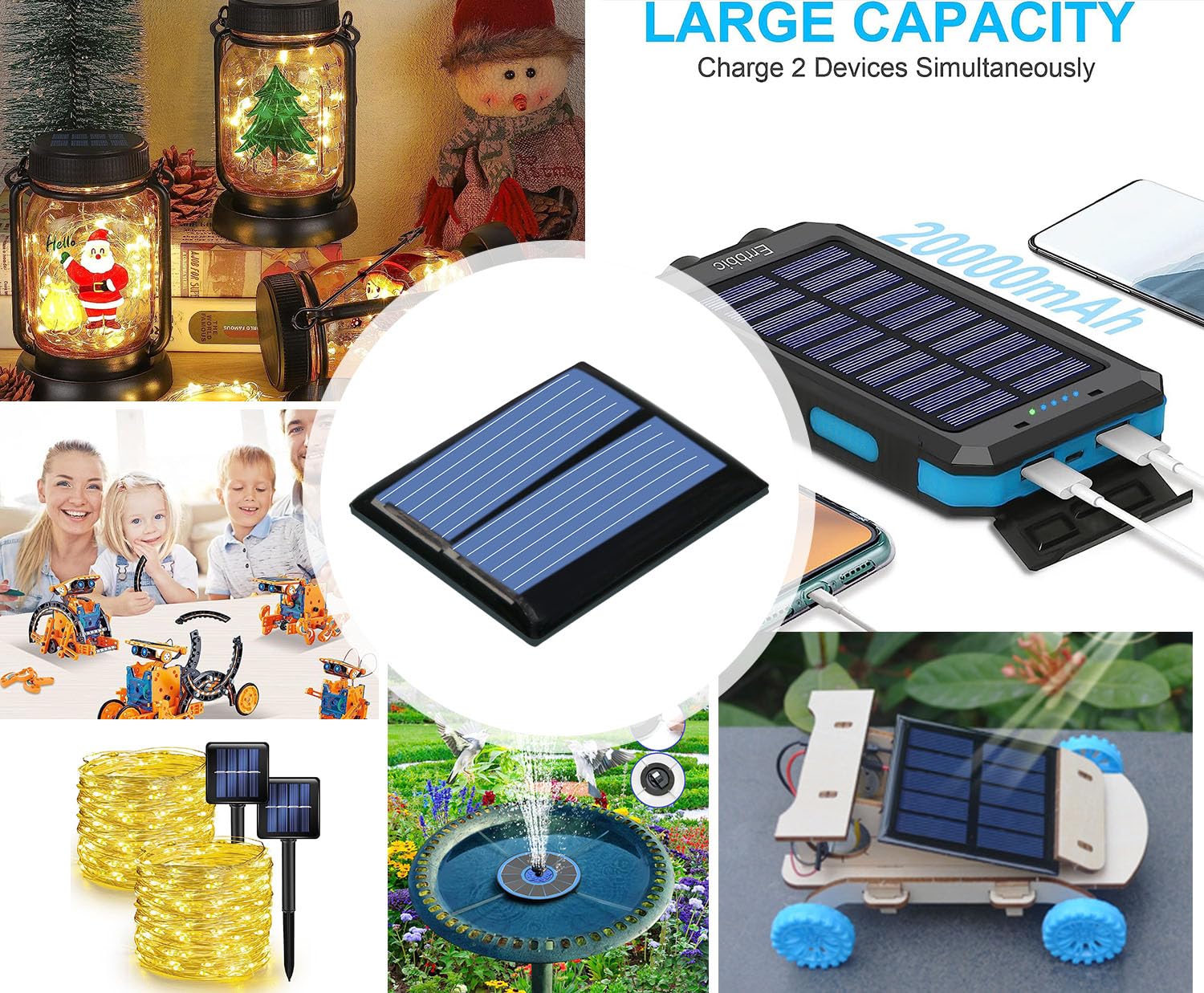 10Pcs Mini Solar Panels for Solar Power, 1V 80mA Mini Solar Panel Kit DIY Electric Toy Photovoltaic Cells Solar Epoxy Cell Charger 1.18"*0.98" (30mm*25mm)