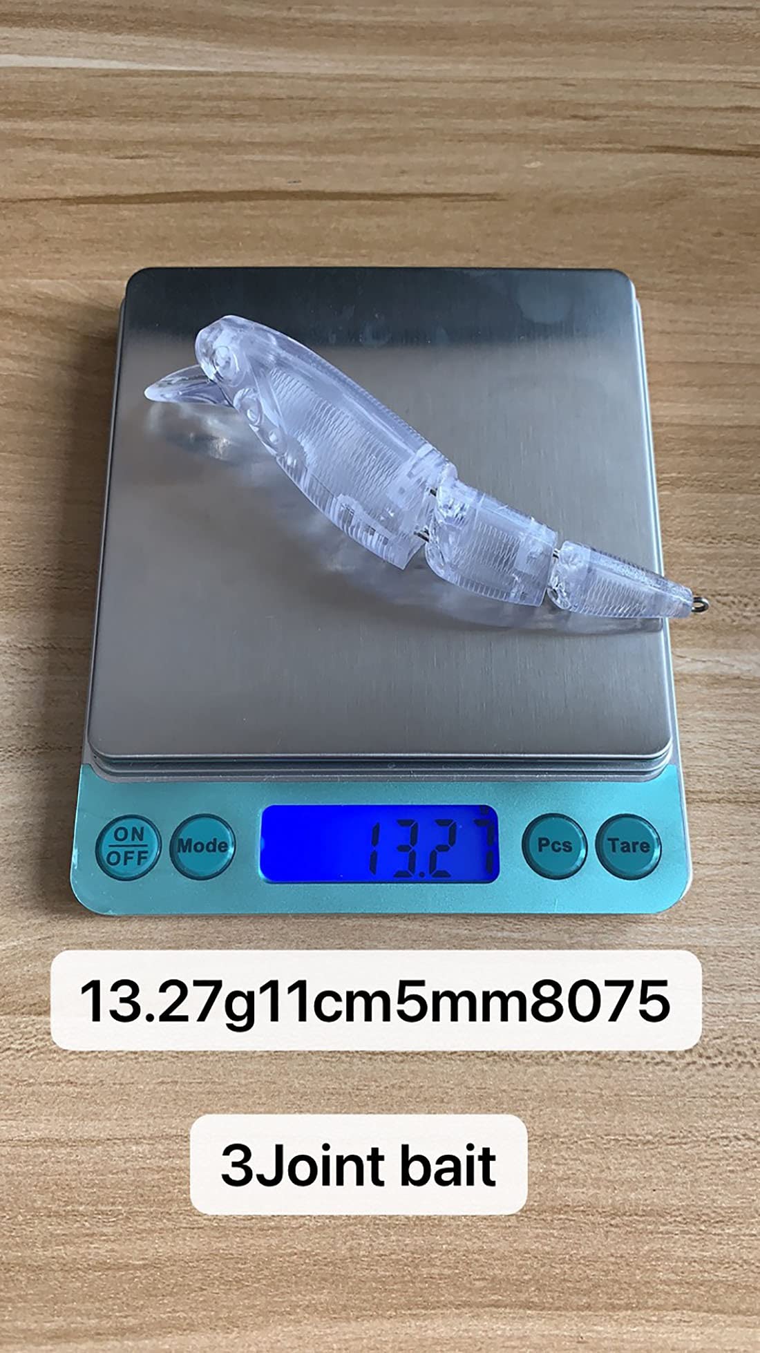 10pcs Unpainted swimbait Fishing Lure Body 110mm 13.27g 3sections Blank Clear Hard Lures 8075