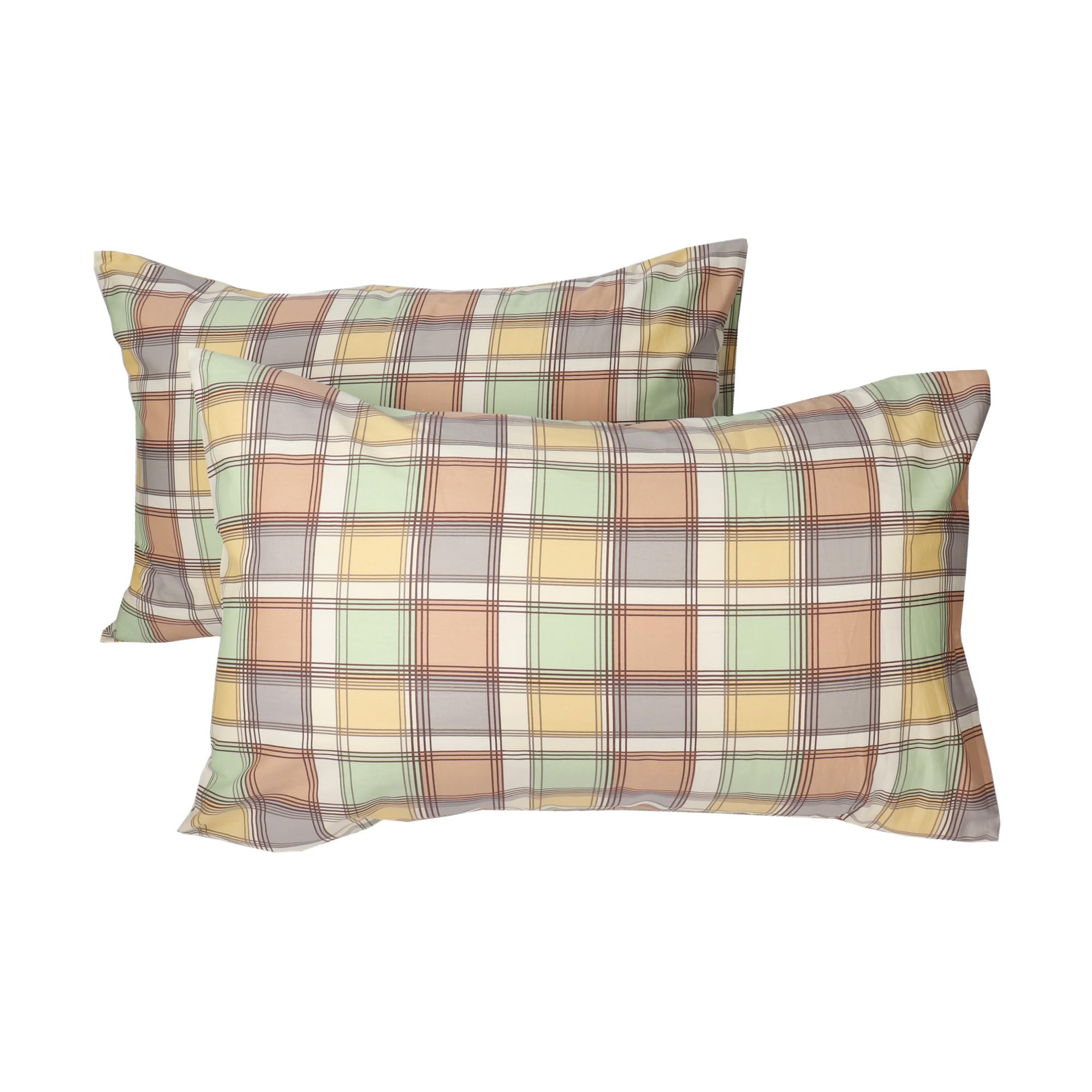 100 Percent Cotton Queen Pillowcases Checkered Hotel Quality Pillow Case Covers Bedding for Women, Men, Kids & Teens