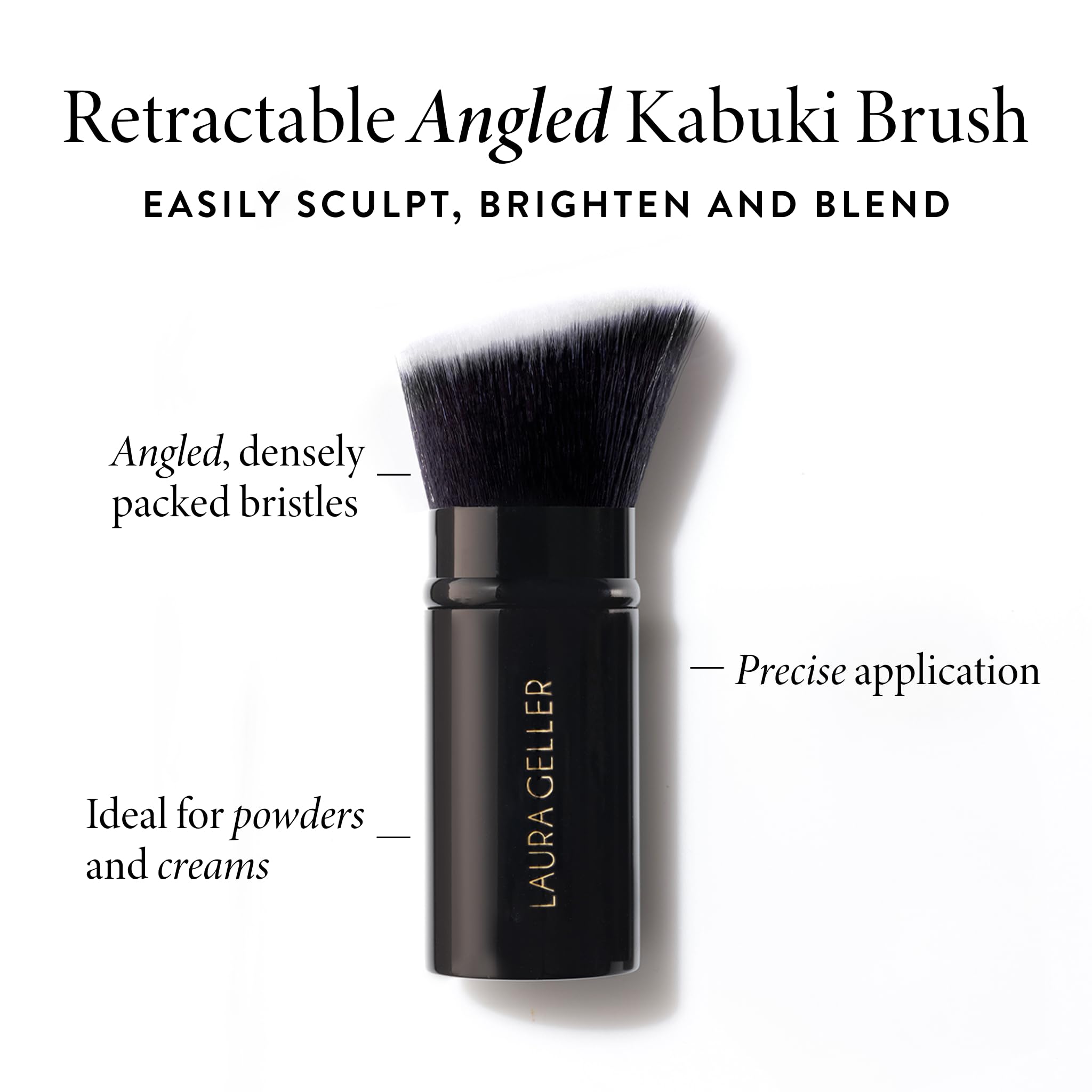 LAURA GELLER NEW YORK Baked Balance-n-Brighten Foundation with Kabuki Brush Makeup Set, Golden Medium