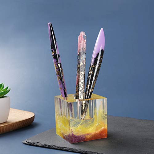 HELYZQ 5 Pcs DIY Crafts Crystal Epoxy Resin Mold Ballpoint Pen Casting Silicone Mould