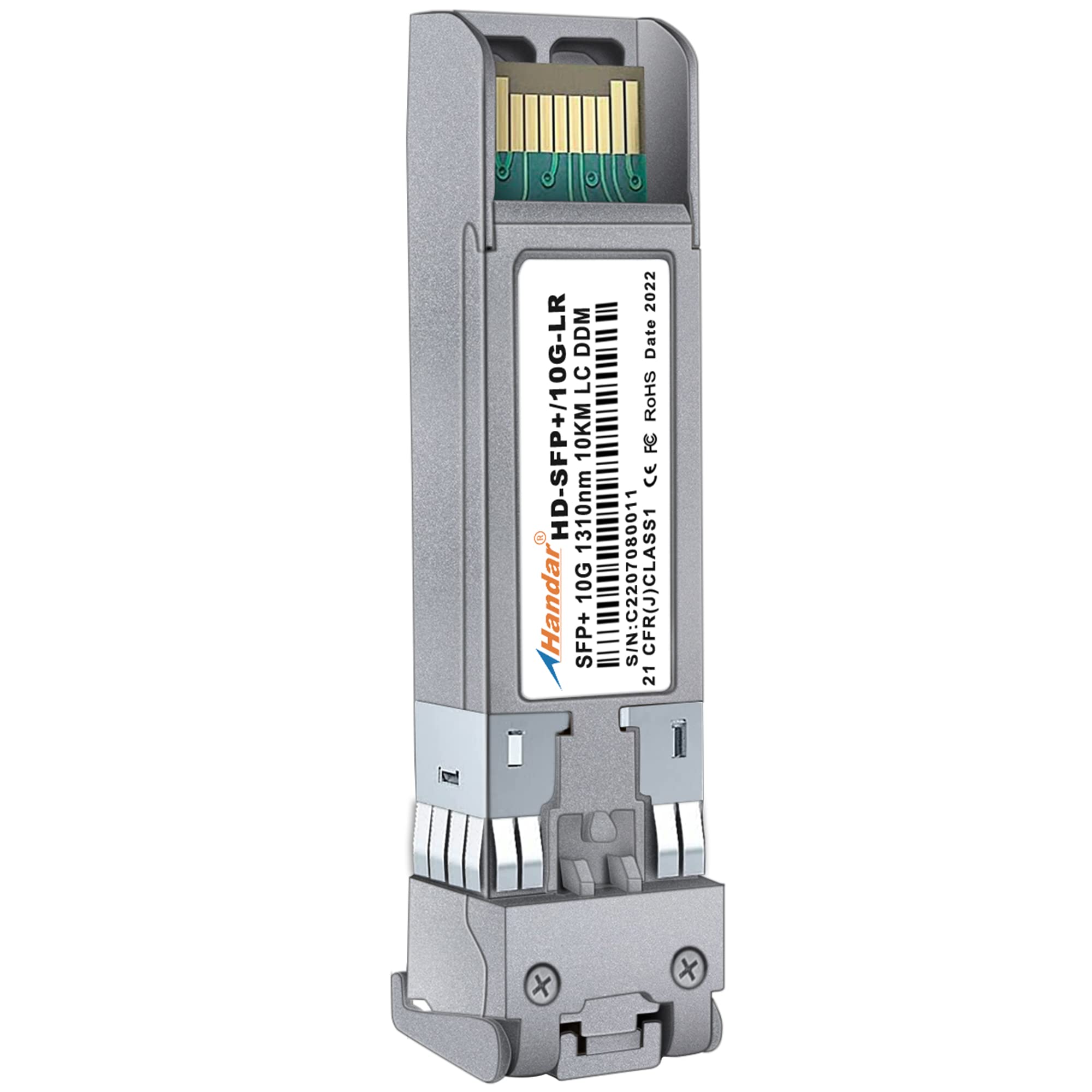 10GBase-LR SFP+ Transceiver, Handar 10GB 1310nm, Single Mode Fiber, Compatible with Cisco, Ubiquiti, UniFi UF-SM-10G and Other Open Switches, LC Interface, 10km