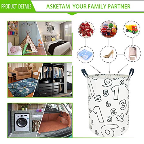 ASKETAM Baby Laundry Basket, Durable, Large Capacity, Lightweight, Portable, Waterproof