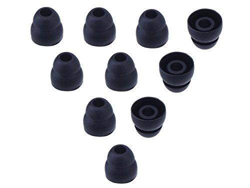 5 Pairs Replacement Double Flange Eartips Earbuds Eargels Earpads for Powerbeats 2 Wireless Beats by dr dre (Small)