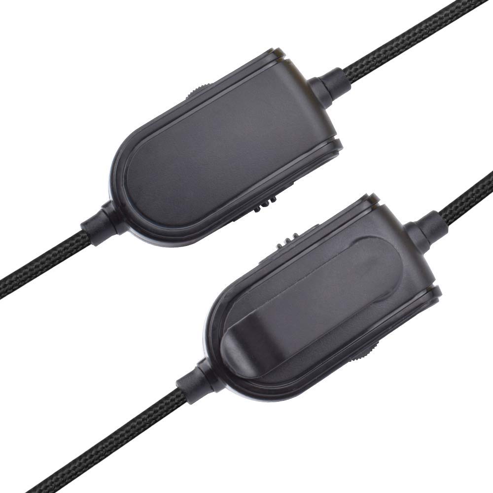 3.5mm to USB A40 Headphone Audio Aux Cable Replacement Virtual Surround Sound 7.1 Wire Inline Mic Mute Volume Control Nylon Braided Extension Cord