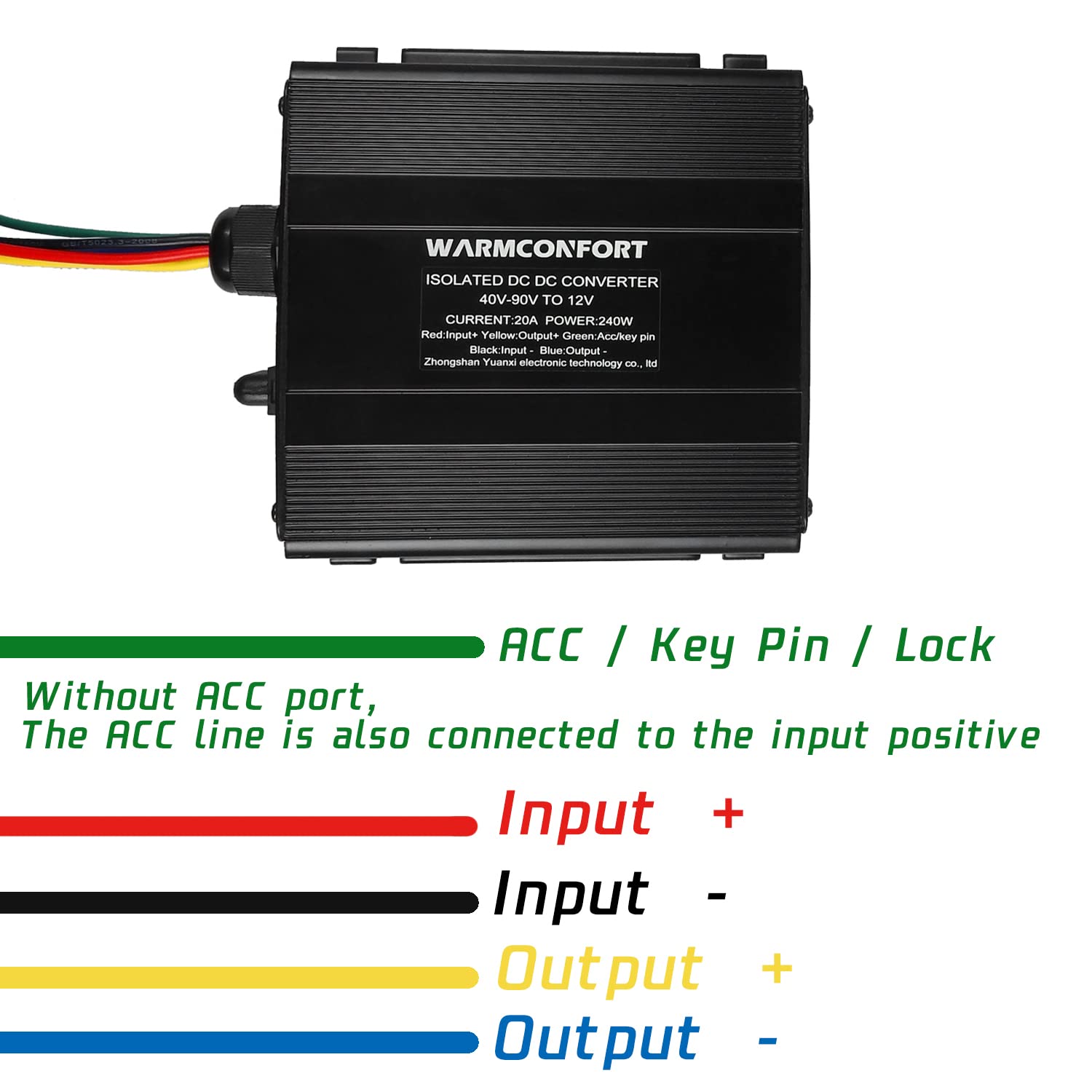 48V 60V 72V to 12V 50A Buck Converter 600W Step Down DC to DC Converter Transformer Reducer for Golf CART Scooters & Bicycles