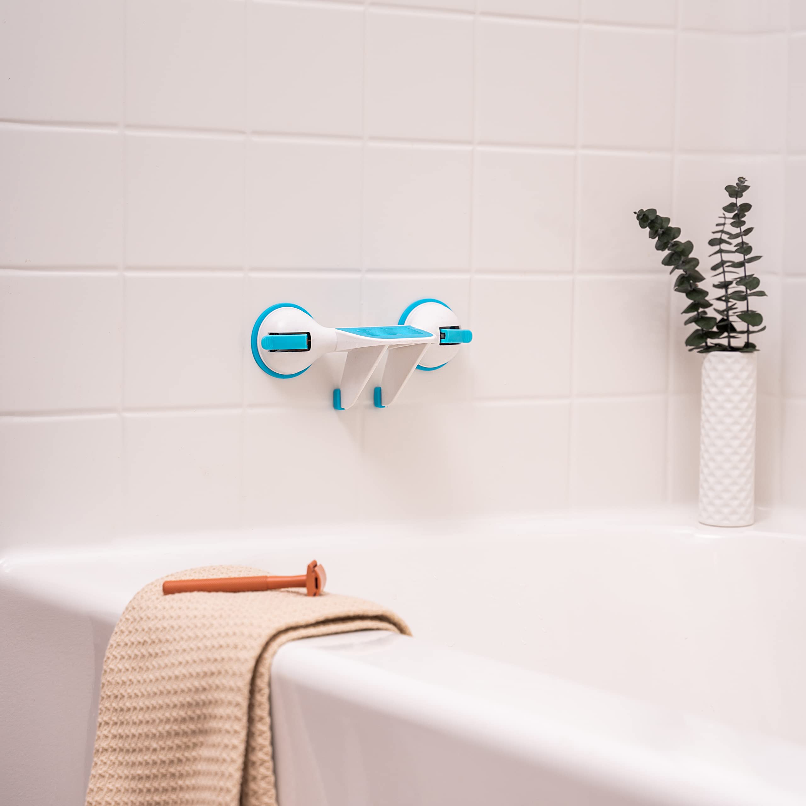 Suction Cup Foot Rest Shower Shaving Shower Foot Rest Waterproof Works with Tiled or Regular Shower Stand