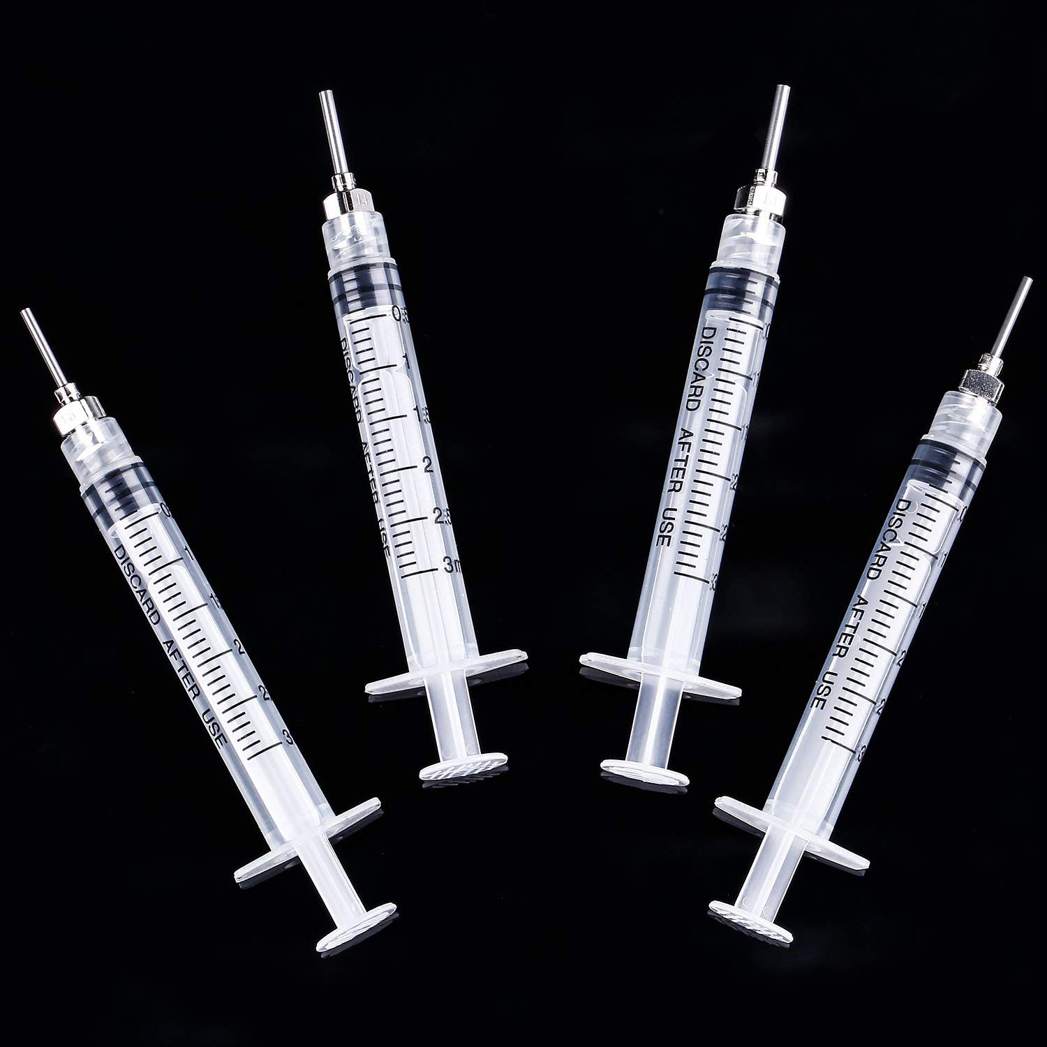 TecUnite 20 Pack Syringe Without Needle, Plastic Curved Syringes for Epoxy Resin, Craft, Feeding Pets Animals, Oil or Glue Applicator
