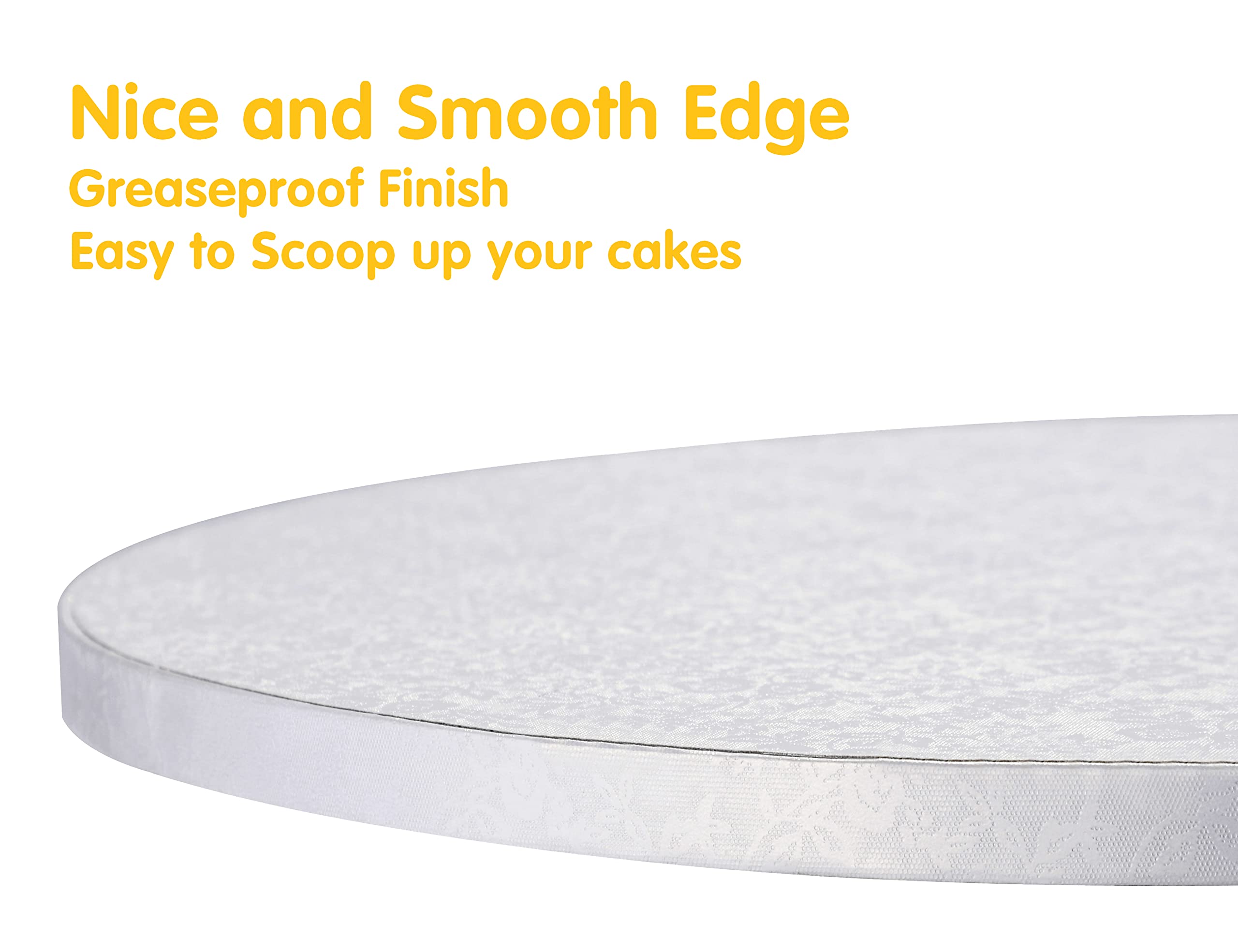 12 Inch Cake Drums Board Round White 1/2 Inch Thick Cake Boards Sturdy, Grease Resistant for Birthday Wedding Multi-Tiered Party Cake Drum Boards
