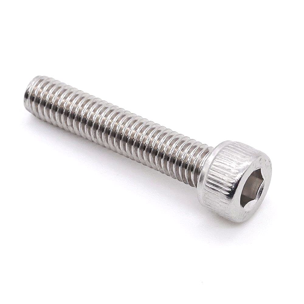 50pcs M5-0.8 x 35mm Socket Head Cap Screws, 18/8 Stainless Steel 304, Fully Threaded Hex Drive Screws, Corrosion-Resistant, High Strength, for Machinery, Furniture, 3D Printing and More