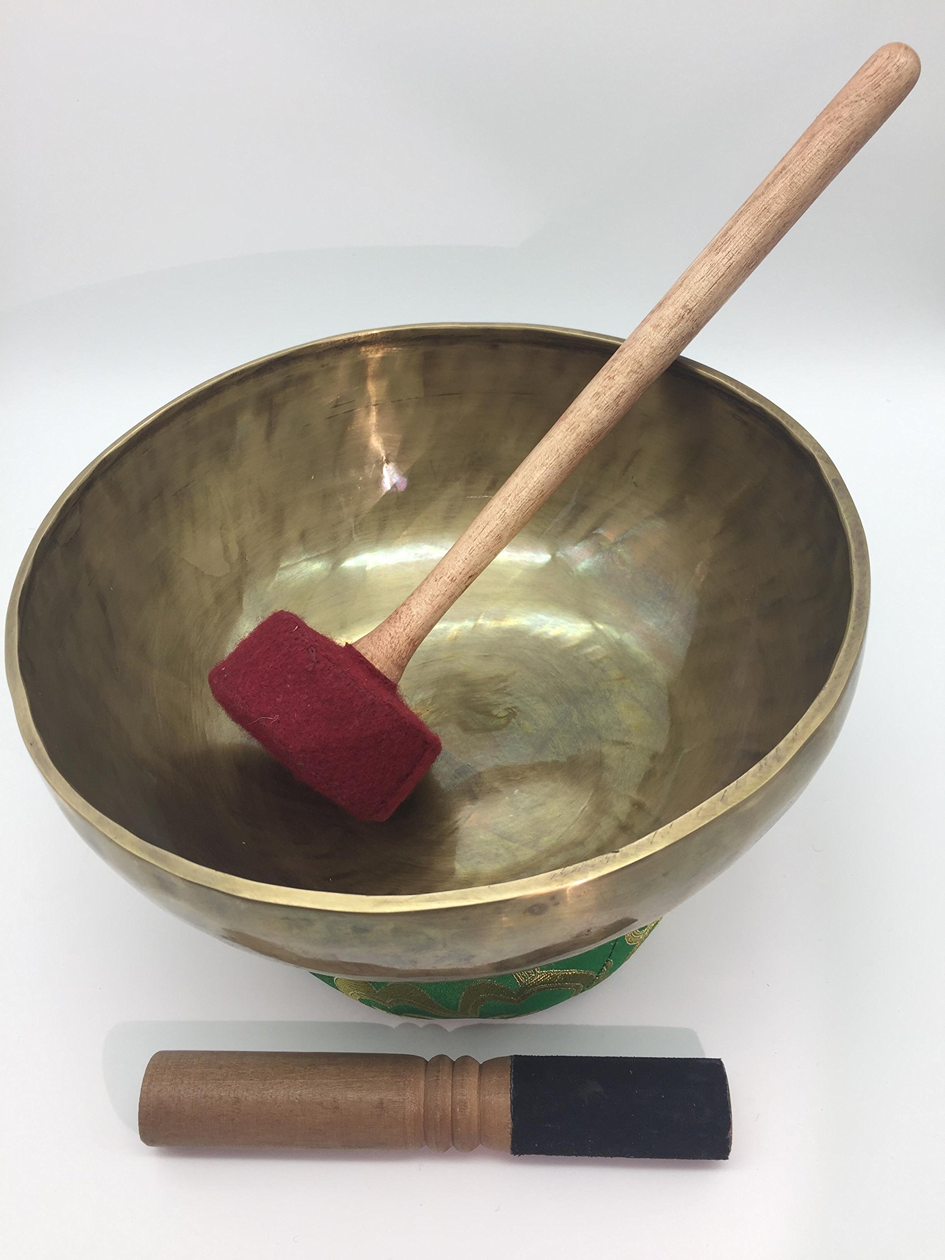 10" handmade Himalayan singing bowl, hand beaten by Nepali artisans to make magical tones by Shambhala Arts & Handcrafts