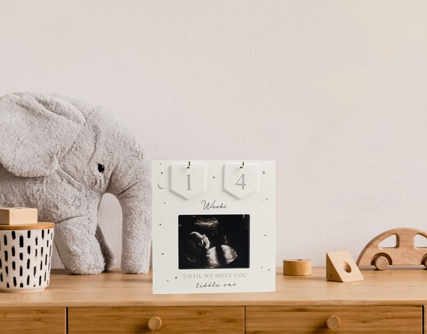 Sonogram Picture Frame | Countdown Weeks | Keepsake Baby Ultrasound Frame | Great Gift for Expecting Parents | Nursery Décor | Best Baby Announcement | Love at First Sight (6.5 x 6 Inches)