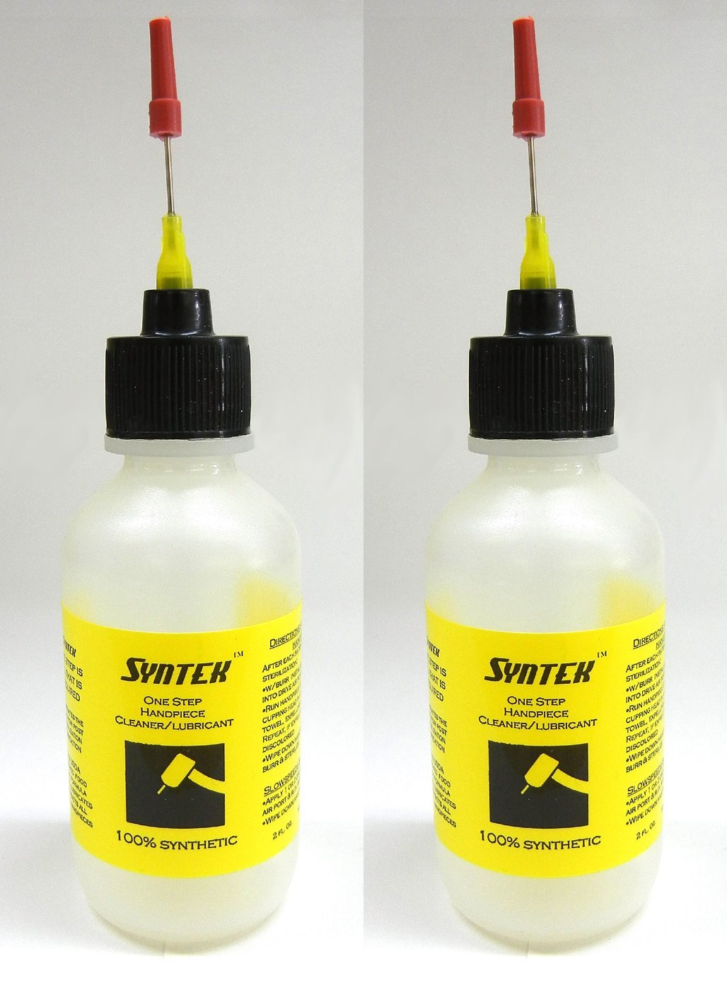 2 Syntek Synthetic Dental Handpiece Cleaner/Lubricant Dropper Bottles