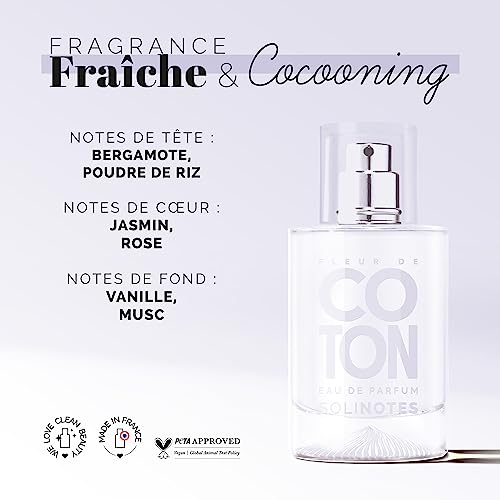 SOLINOTES Cotton Flower Perfume for Women - Eau De Parfum | Delicate Floral and Soothing Scent - Made in France - Vegan - 1.7 fl.oz