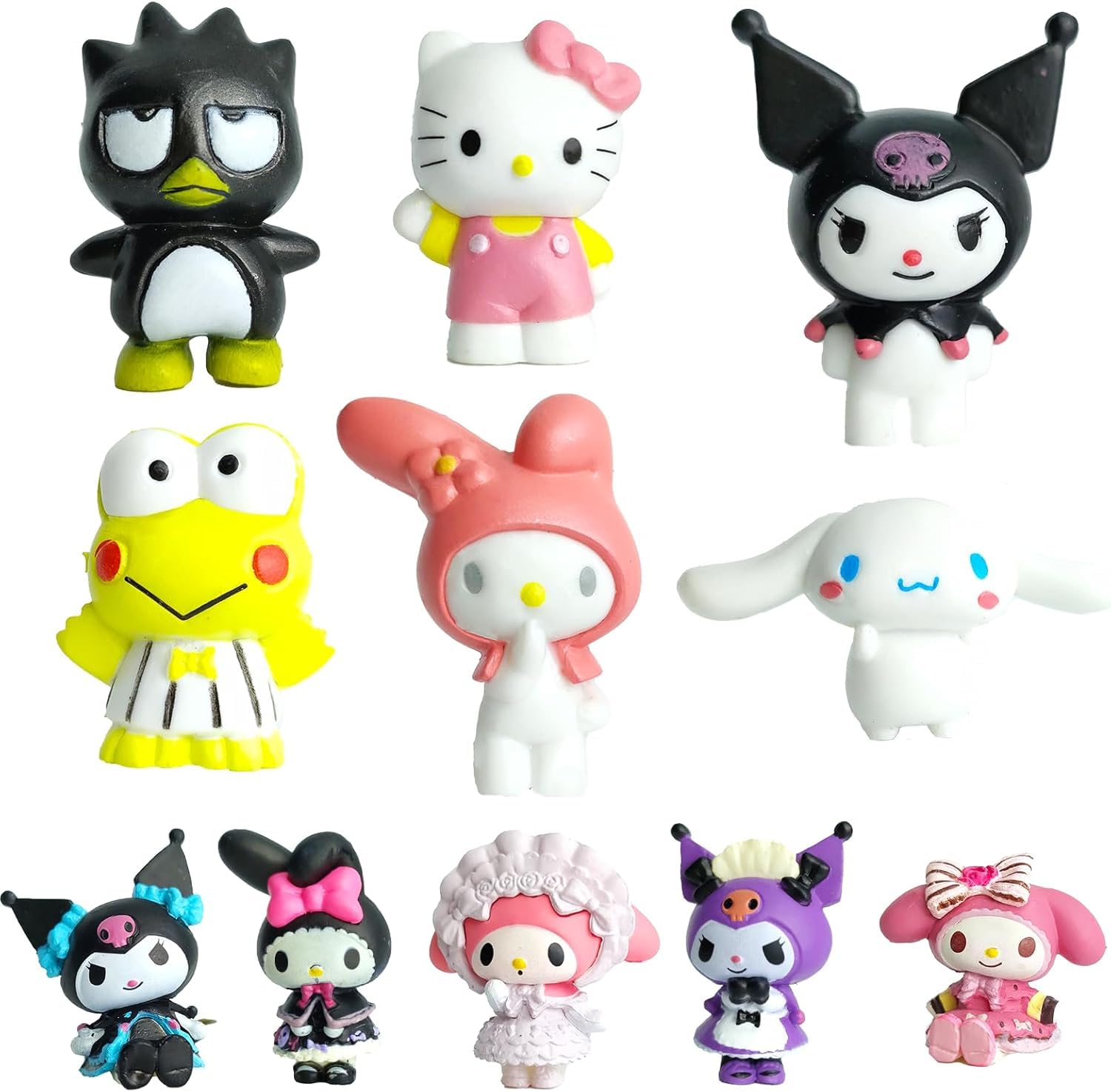 11pcs Figure Toys, Mini Anime Figures Set, Cake Topper Decoration, PVC Model Figures Collectible Toy Set, Plants, Car Decoration,Home Decor