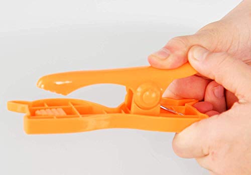 HNDtek Themed Beach Towel Clips, Pool Towel Accessory, Portable Heavy-Duty Plastic Clamps, (Set of 2) 2 Set per Order, Orange Sunglasses
