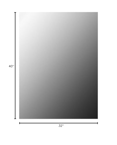 Mirrorons Frameless Mirror, Wall Mirror 40" x 32", Modern Rectangle Bathroom Mirrors for Wall with Polished Edge, Hangs Horizontally or Vertically. Entryways, Bathroom, Gym.