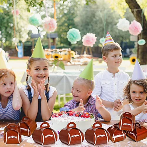 36 Pack Sports Party Box Favors Ball Goodie Boxes Sports Game Theme Gift Boxes Football Soccer Candy Boxes Sports Party Treat Boxes for Sports Themed Birthday Baby Shower Party Supplies (Football)