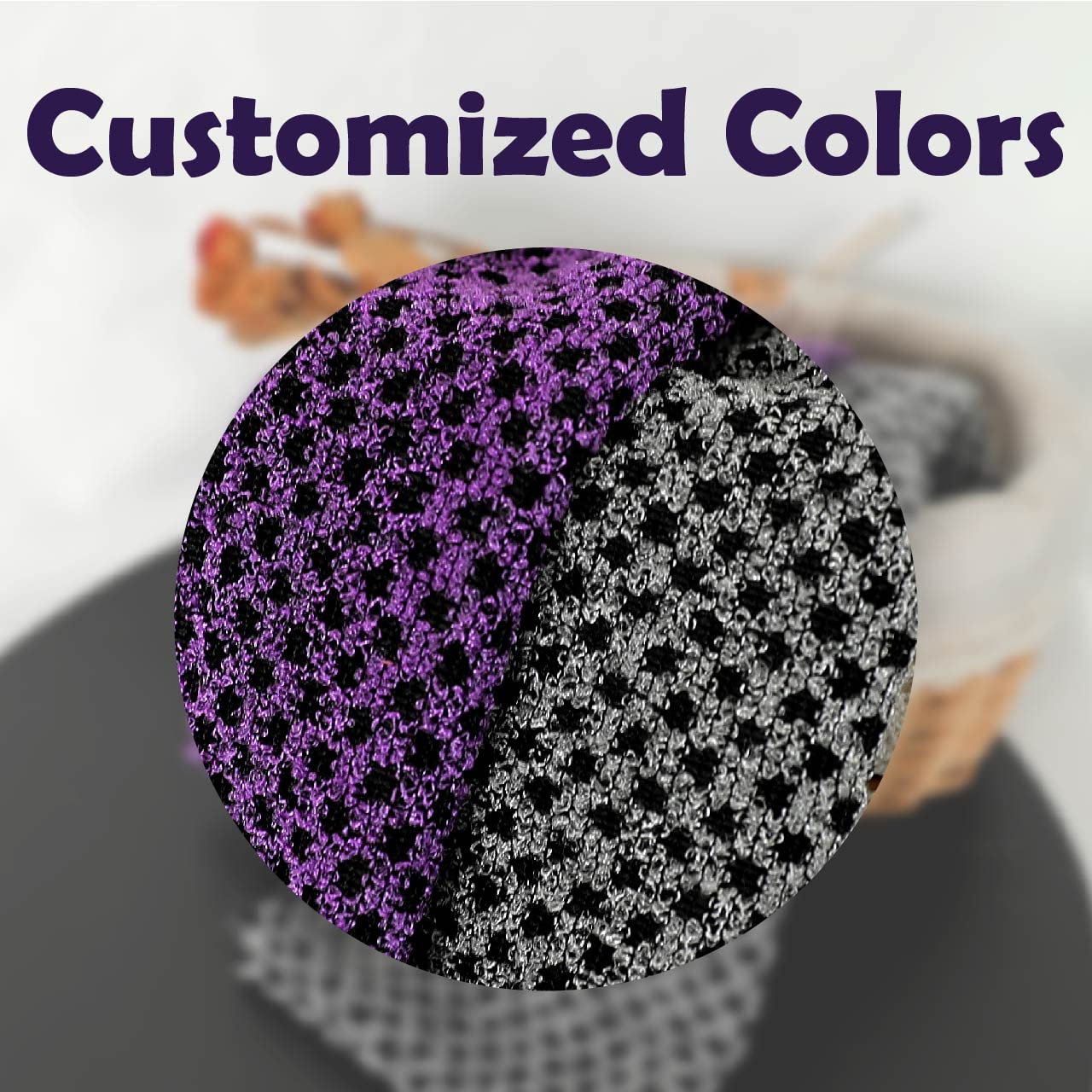 myHomeBody Extra Long Exfoliating Washcloth, Exfoliating Body Scrubber, Exfoliating Towel, 3D Texture Obsidian and Raisin Dots, Set of 2 with Silicone Facial Brush