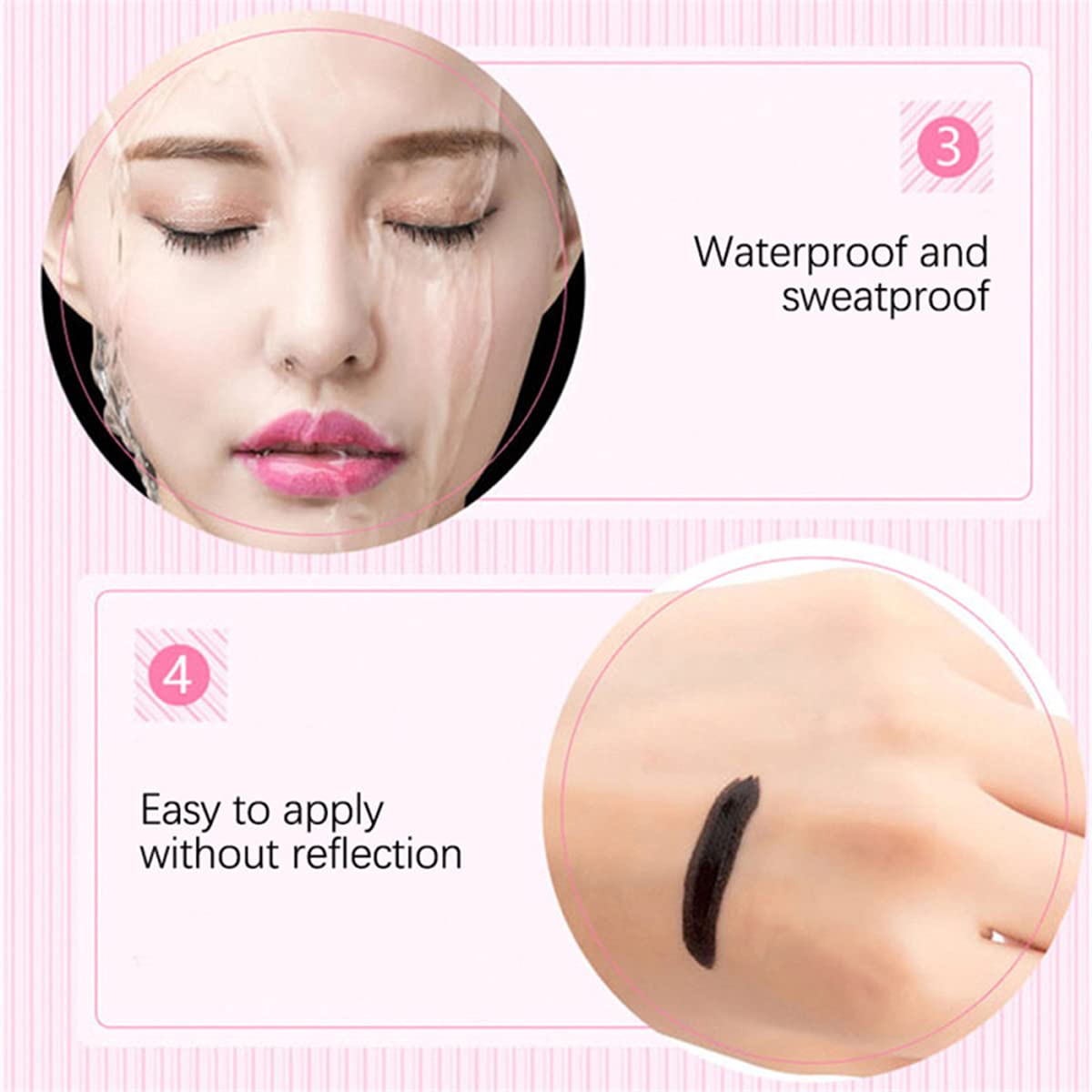 Waterproof Invisible Double Eyelid Tape - 1200 Pieces Natural Fiber Eyelid Lifter Strips, Eye Lift Tape for Droopy Lids, 2 Rolls Invisible Eye Stickers, Big Eye Decoration