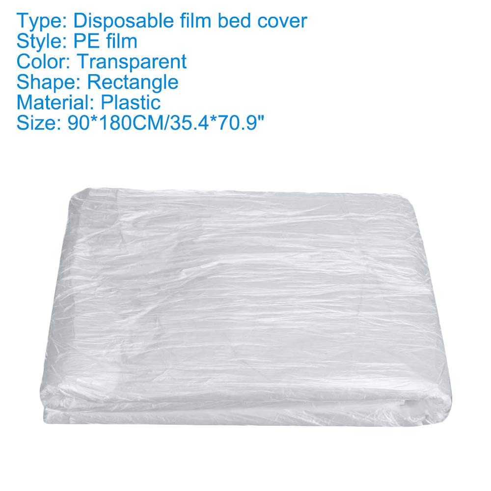 100 Pcs Disposable Bedspread Cover SPA Massage Treatment Table Sheets Transparent Beauty Bed Waterproof Film Couch