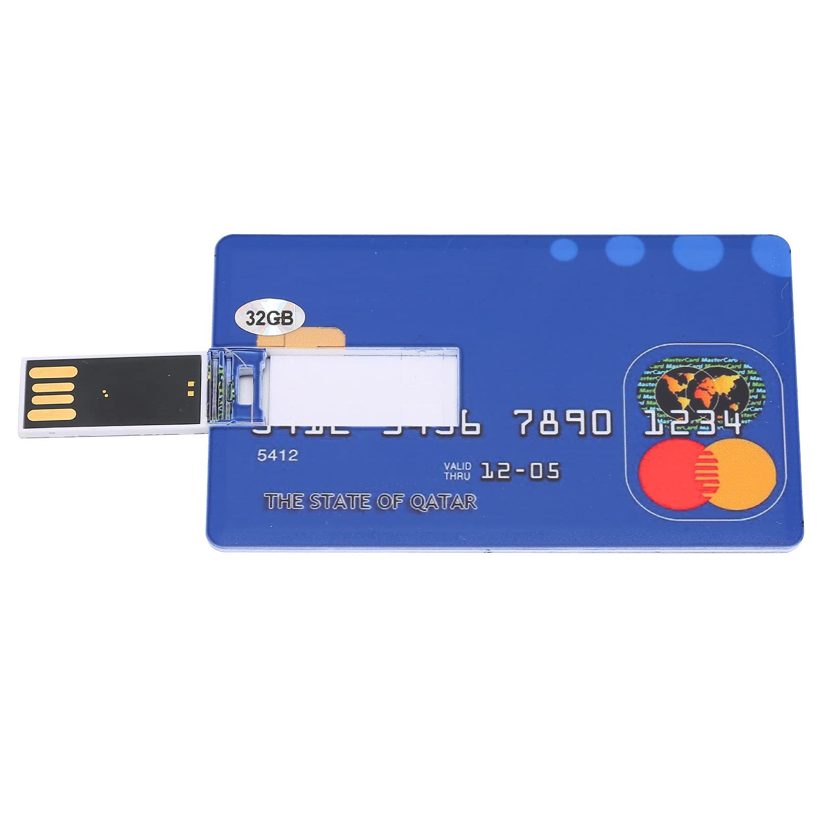 Zyyini Card U Disk, Simple Unique USB Flash Drive 32GB Computer External Student Office Creative Portable Storage Card Shape U Disc,for Computer Laptop Desktop