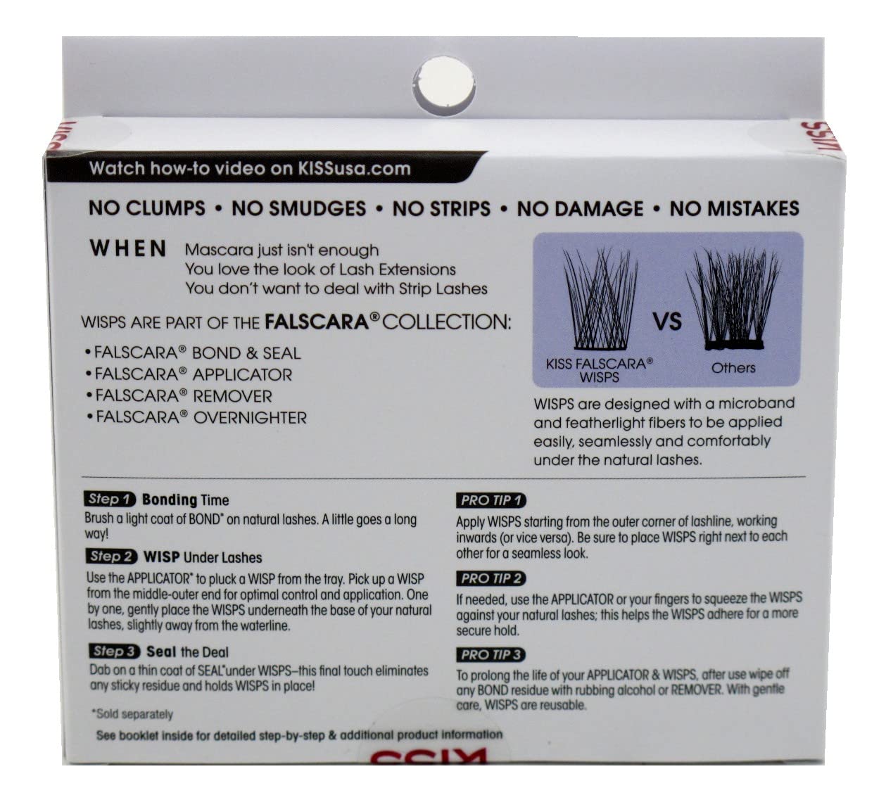 Kiss Falscara Lengthening Wisps Multi-Pack (Pack of 6)