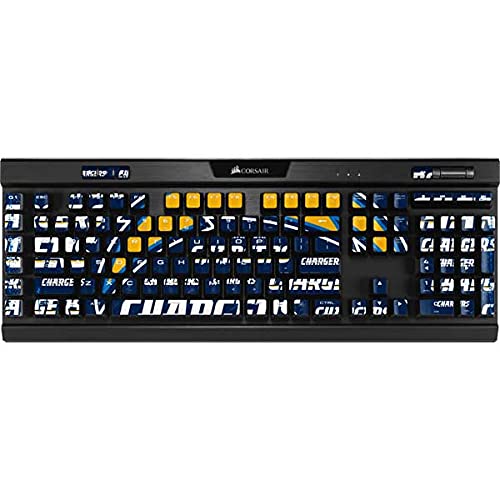 Skinit Decal Skin Compatible with K95 RGB Platinum Mechanical Gaming Keyboard - Officially Licensed NFL Los Angeles Chargers Blue Blast Design