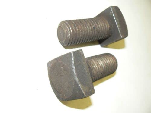 1"-8 x 2 1/4" Square Head Machine Bolts - Plain Steel Finish - Lot of 8 Pcs. HQ