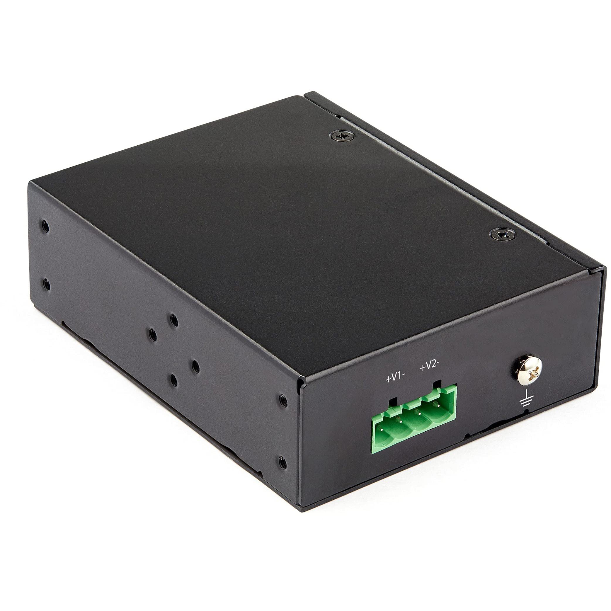 StarTech.com Industrial Gigabit PoE Injector - High Speed/High Power 90W - 802.3bt PoE++ 52V-56VDC DIN Rail UPoE/Ultra Power Over Ethernet Injector Adapter -40C to +75C Rugged, TAA (POEINJ1G90W)