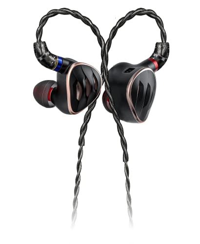 FiiO FH5sPro Headphone Earphones Wired High Resolution Deep Bass 2BA+2DD IEMs Comes with 2.5/3.5/4.4mm Swappable Plugs for Smartphone/PC/Laptop/Tablet