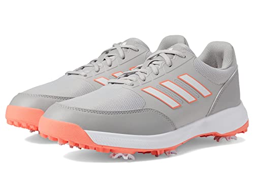 adidas Women's W TECH Response 3.0 Golf Shoe, Grey Two/FTWR White/Coral Fusion, 7.5