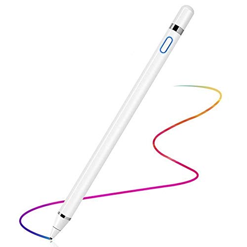 Stylus Pencil Compatible for Apple,Active Stylus Pen for Touch Screens, Rechargeable 1.5mm Fine Point Smart Pencil Compatible for iPhone iPad Android and Most Tablets on Touchscreen Devices (White)