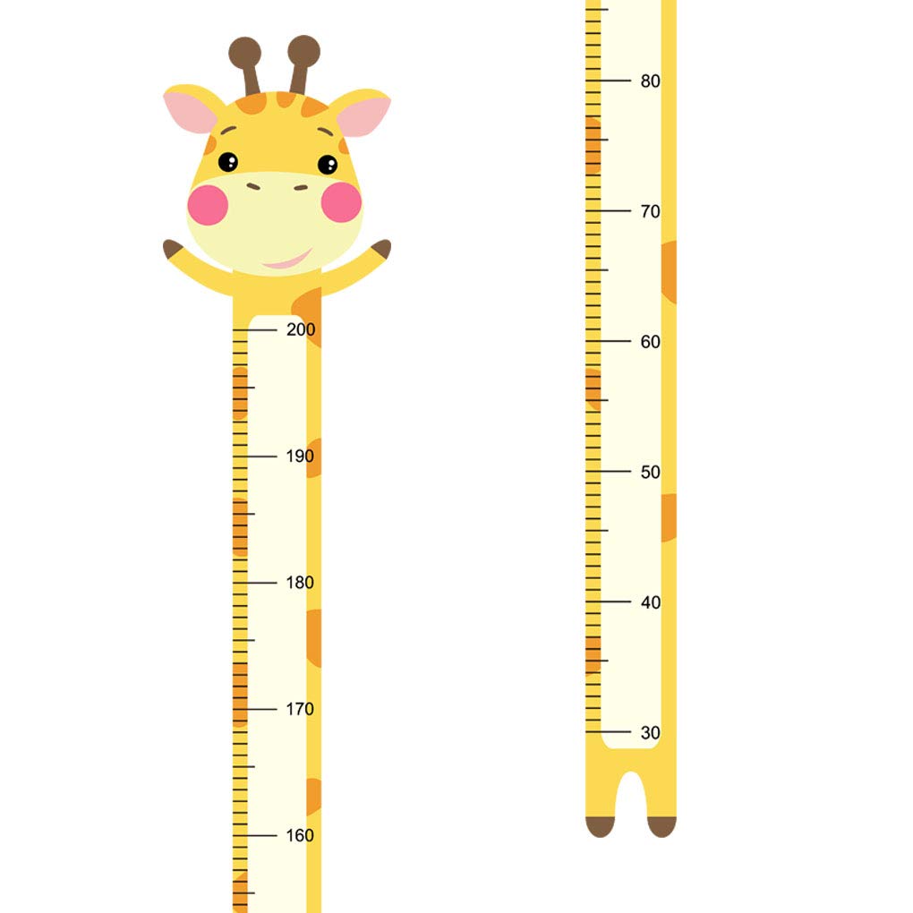 Boodecal 7 inch x 6.6 ft Giraffe Cute Animal Cartoon Version Growth Chart for Kids Height Chart Ruler Wall Decor for Measuring Kids Boys Girls Removable Vinyl Wall Decals Stickers for Children Room