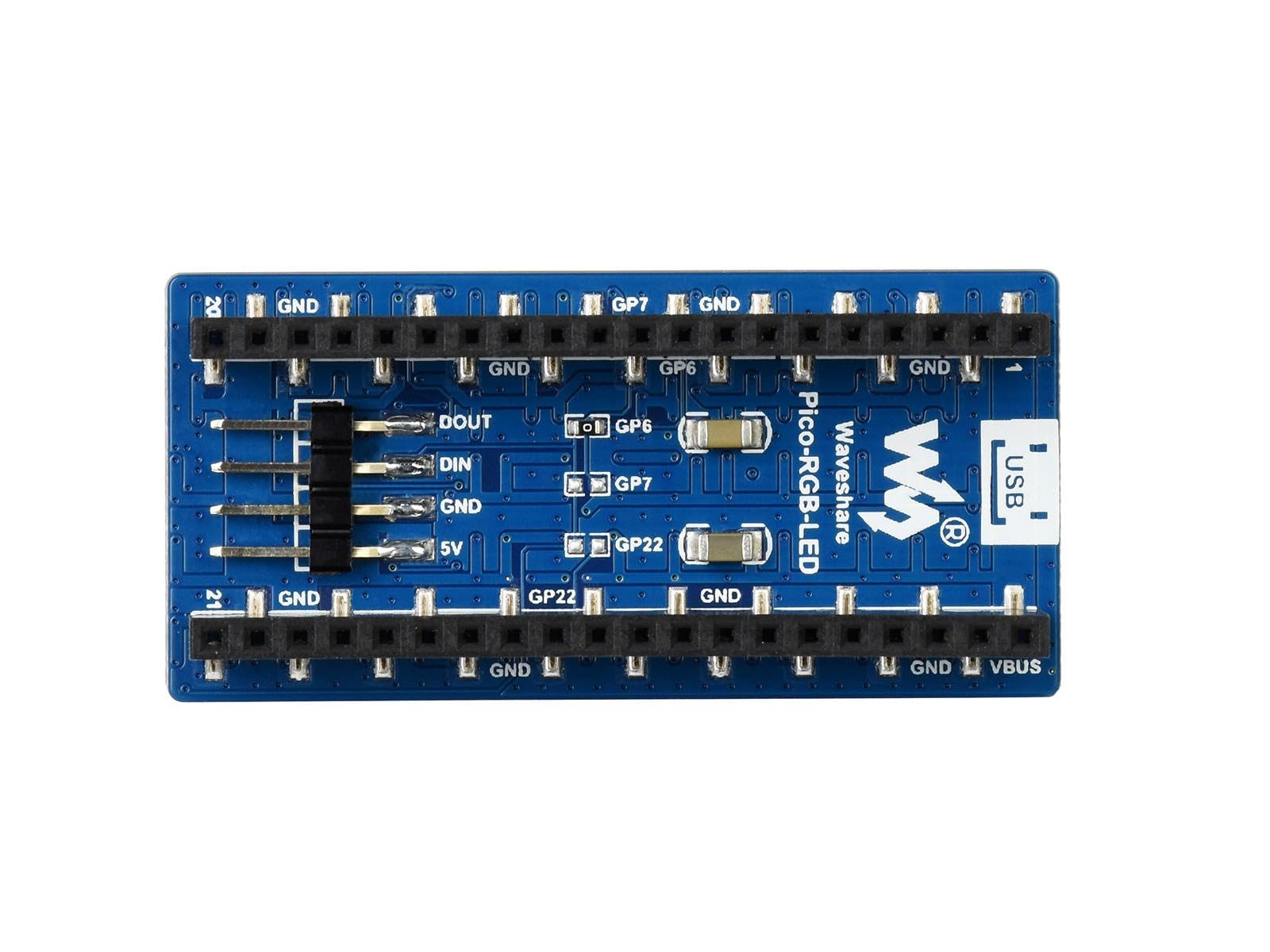 Waveshare RGB Full-Color LED Matrix Panel for Raspberry Pi Pico 16×10 RGB LEDs