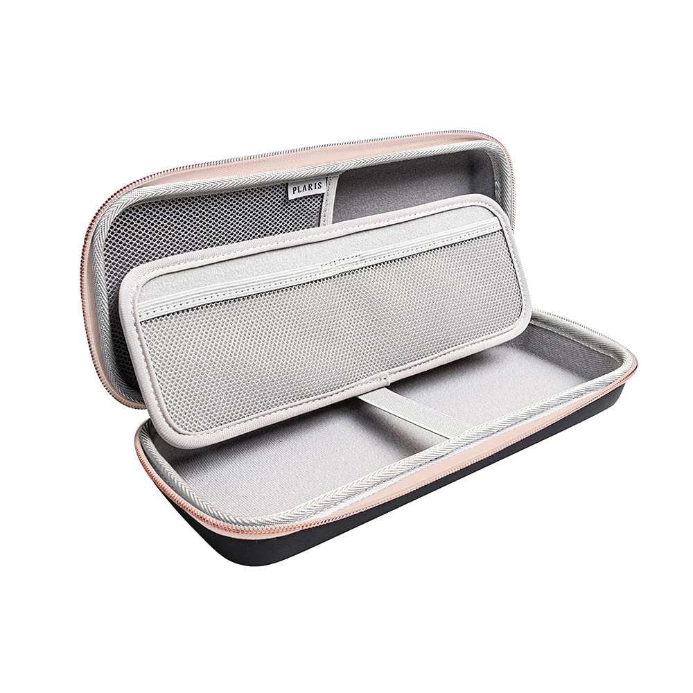 Plaris Stethoscope Case for Nurses for 3M Littmann/MDF/Omron Stethoscopes - Extra Room for Medical Bandage Scissors EMT Trauma Shears and LED Penlight, (Black Rosegold)