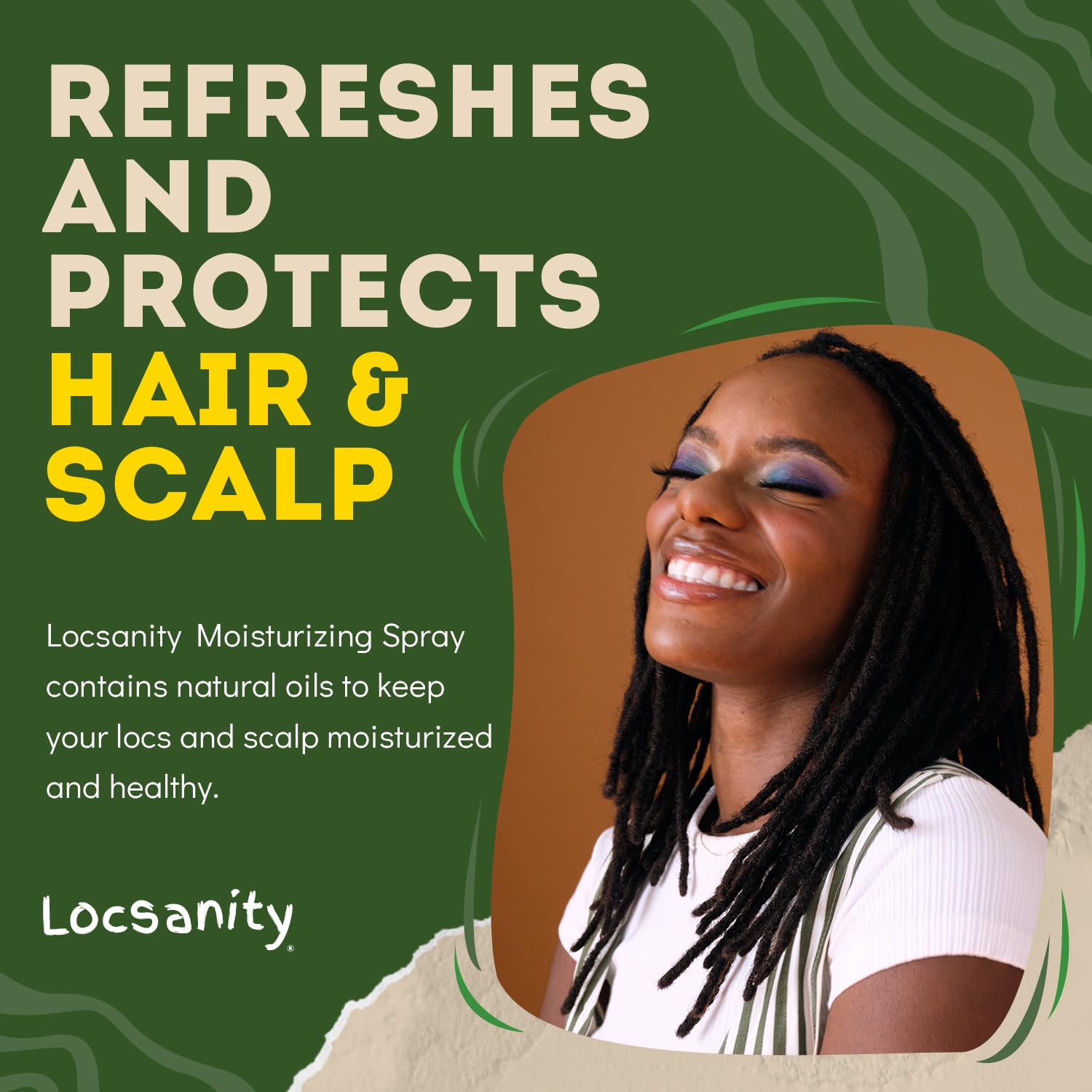 Locsanity Daily Moisturizing Rose Water and Peppermint Hair Scalp Refresher for Locs and Dreadlocks - Natural Loc Care and Maintenance (8oz)