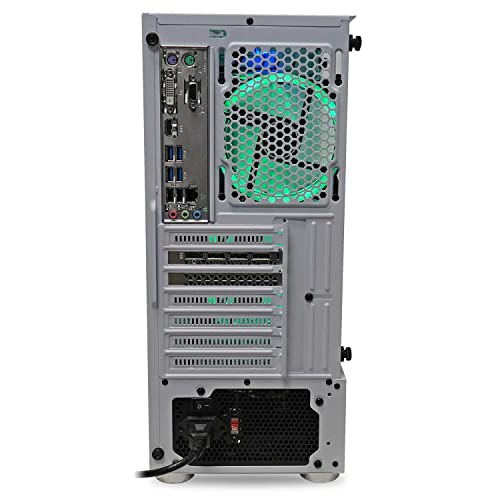 ViprTech Avalanche Gaming PC - AMD Ryzen 5 (12-LCore), AMD RX 580 8GB, 16GB DDR4 3200, 512GB NVMe SSD, 700w PSU, VR-Ready, RGB, WiFi, Prebuilt Computer Desktop Tower White