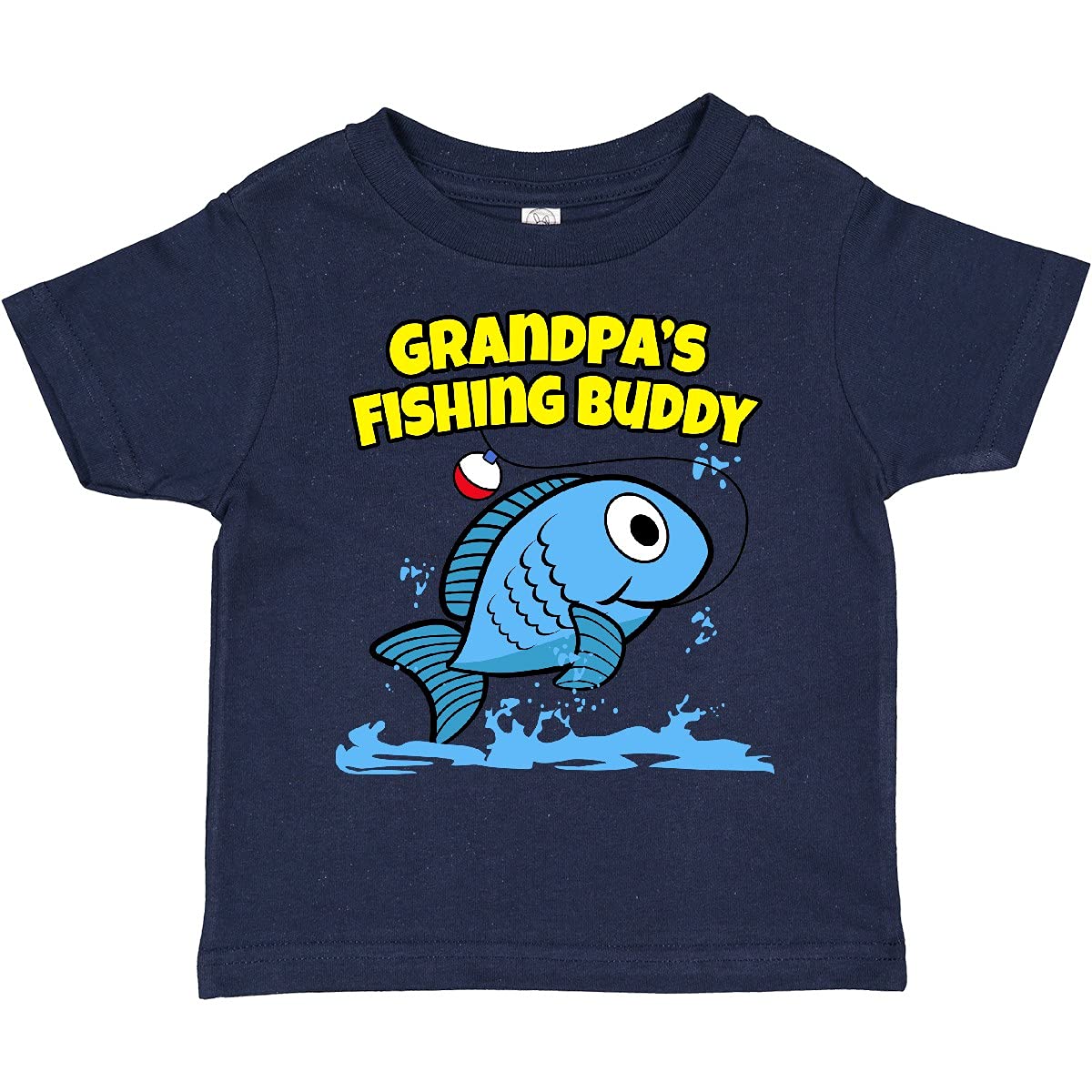 inktastic Grandpa's Fishing Buddy (Blue) Toddler T-Shirt 4T Navy Blue 1d13c