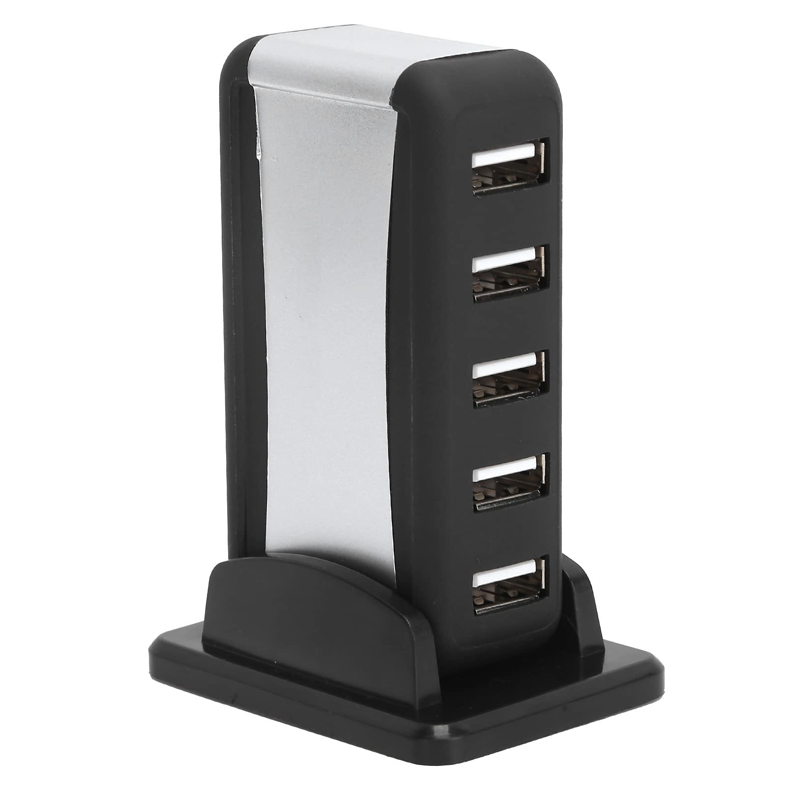 Kafuty-1 7 Ports USB Hub 2.0 Hub, USB 480 Mbps High‑Speed Extender Data Hub Splitter, with Power Supply, for PC, Laptop, Desktop, Windows Vista/XP/Me/ 2000/98, etc(US)