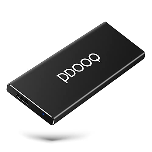 PDOOQ Portable SSD, External SSD Read up to 500MB/s & Write up to 450MB/s USB 3.1 Type-c Ultra-Slim External Solid State Drive (250GB)