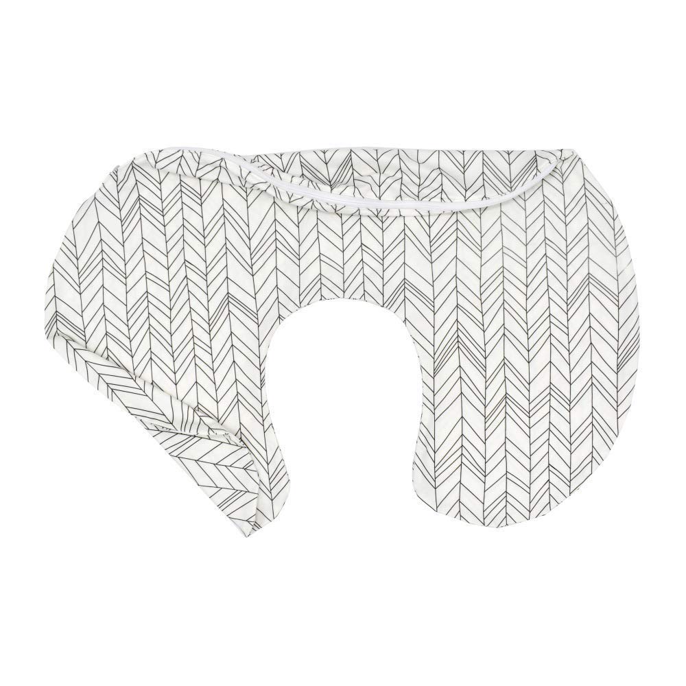 2 Pack Nursing Pillow Cover Slipcover for Breastfeeding Pillows, Soft and Comfortable Safely Fits On Standard Infant Nursing Pillows, Black